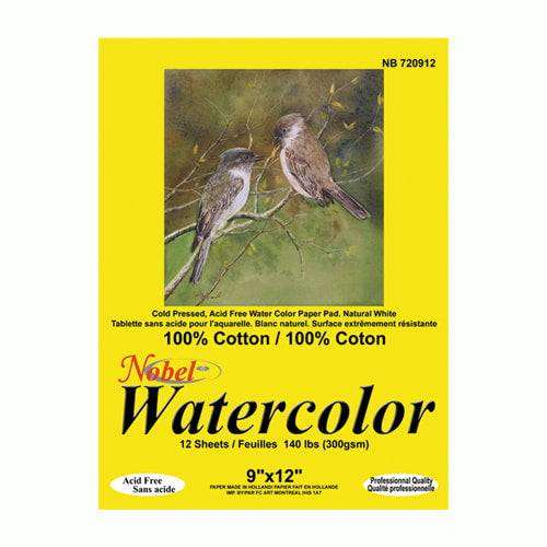 100% Cotton Watercolor Paper Pad, Made in Holland, 300gsm, 12 Sheets ...