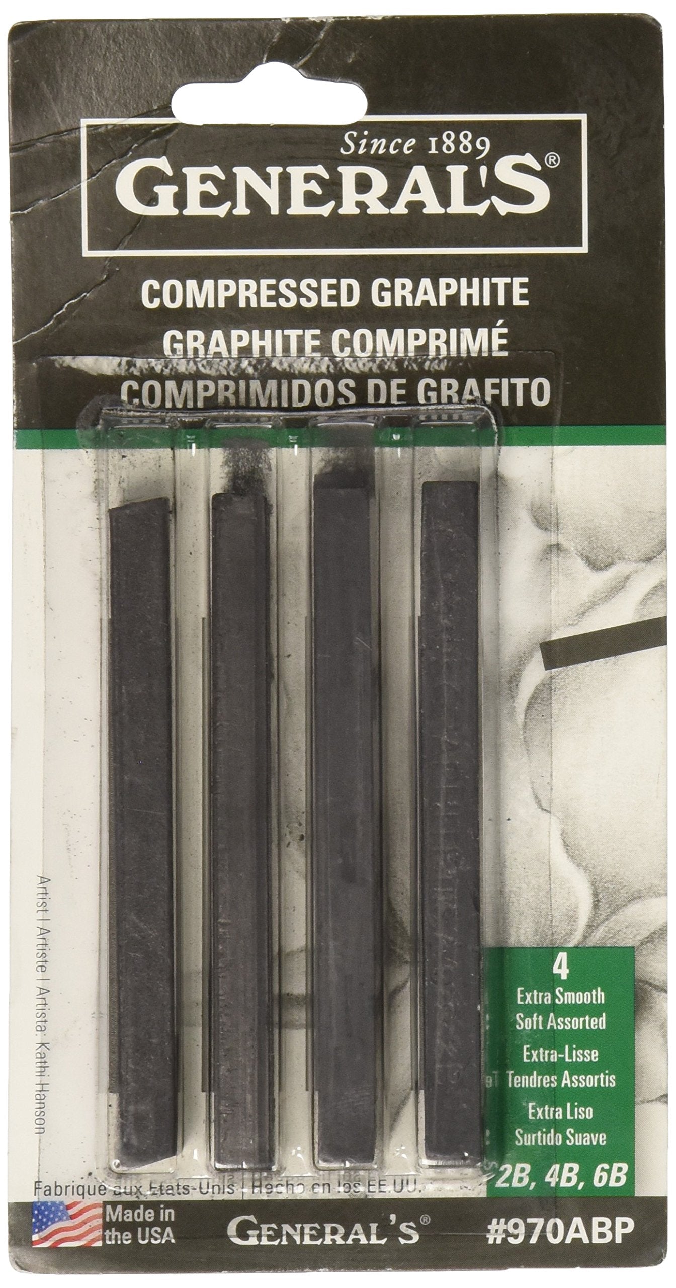 GENERALS Compressed Graphite Extra Smooth (Pack of 4) – Grasby Art Studio