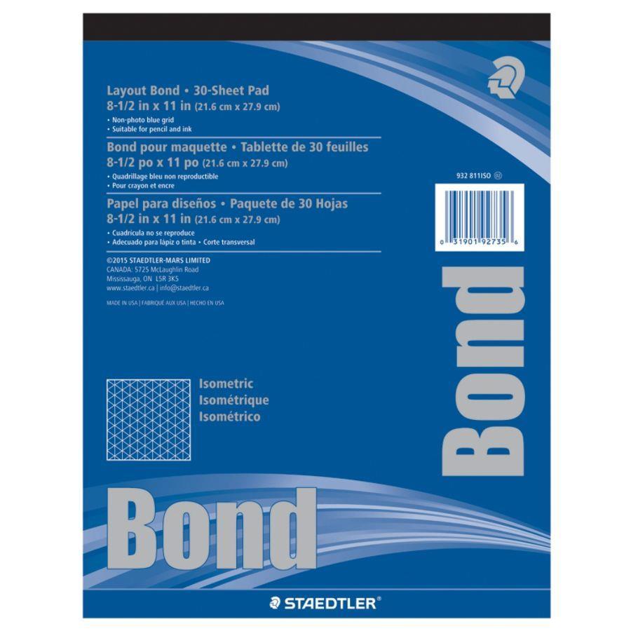 Staedtler-Mars - Bond paper - Isometric Grid - 8.5x11" – Grasby Art Studio